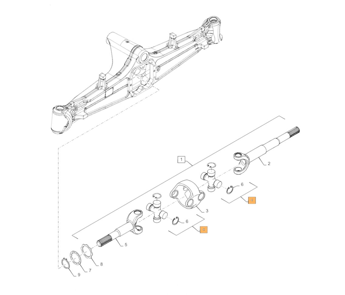 Cruzeta Do Cardan New Holland 84355357 | New Holland Peças