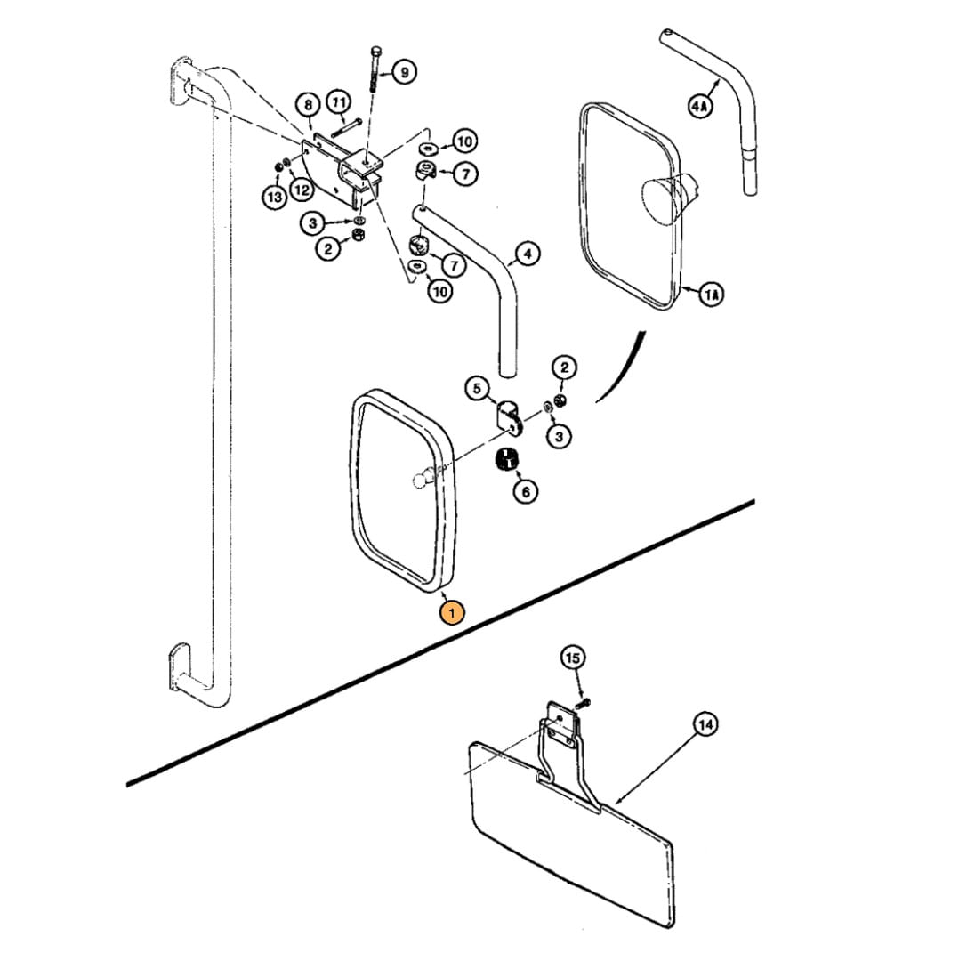 Espelho Completo New Holland 1283403C1 | New Holland Peças