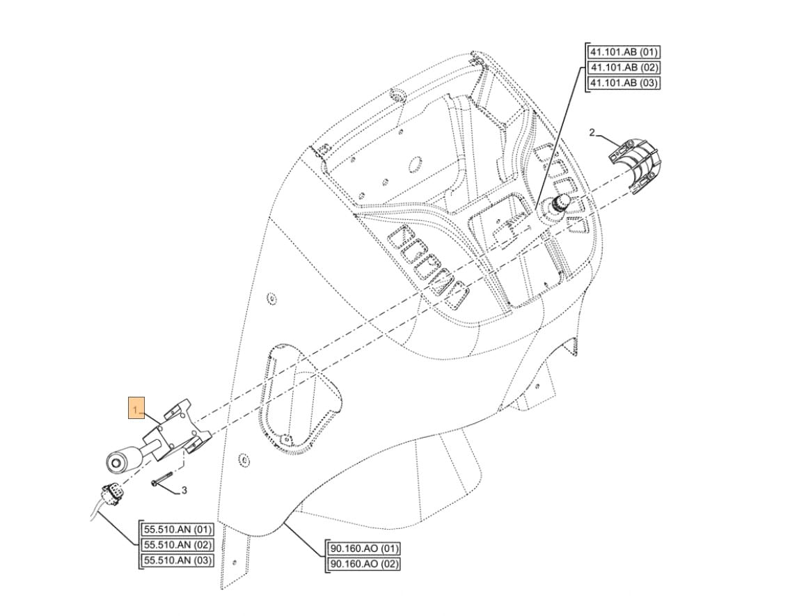 Alavanca De Comando De Transmissão New Holland 278328A1 | New Holland Peças