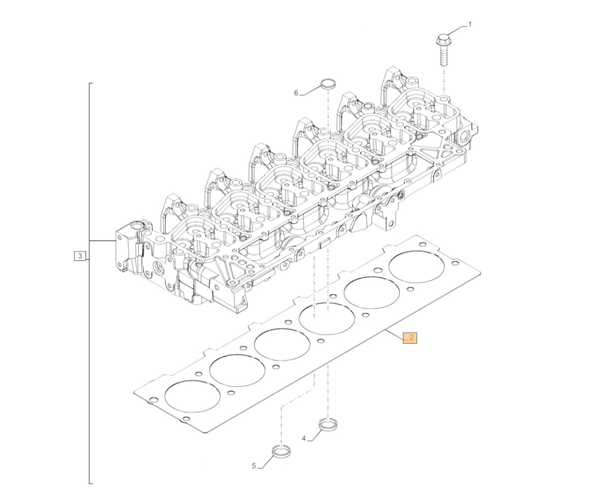 Junta Do Cabeçote New Holland 2830922 | New Holland Peças