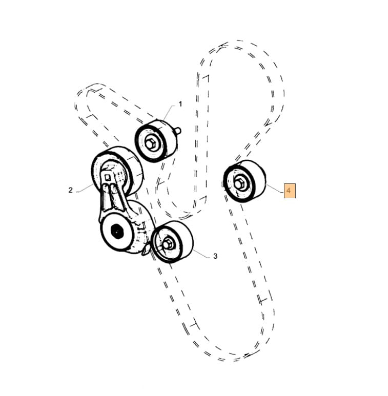 Polia Do Tensor New Holland 504065879 | New Holland Peças