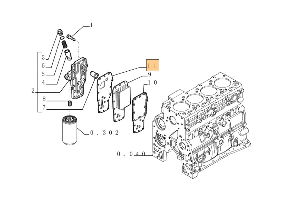 Junta Do Radiador De Óleo New Holland 4896409 | New Holland Peças